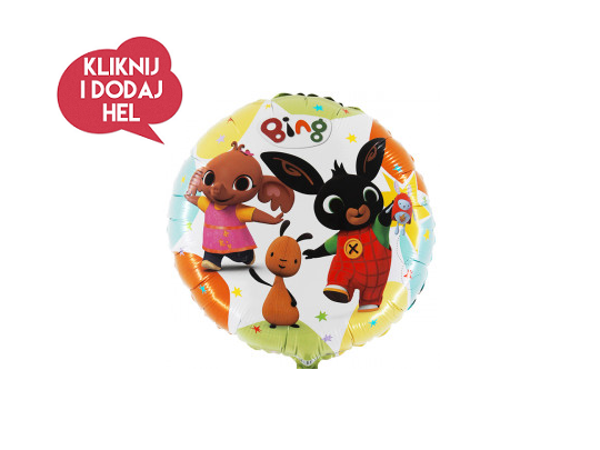 Balon foliowy okrągły BING I PRZYJACIELE, mix kolorów, 45 cm, 1 szt ...